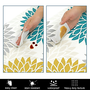 HEBE Anti Fatigue Kitchen Rug Sets 2 Piece Non Slip Kitchen Mats for Floor Cushioned Kitchen Rugs and Mats Waterproof Comfort Standing Mat Runner for Kitchen,Home Office,Sink,Laundry