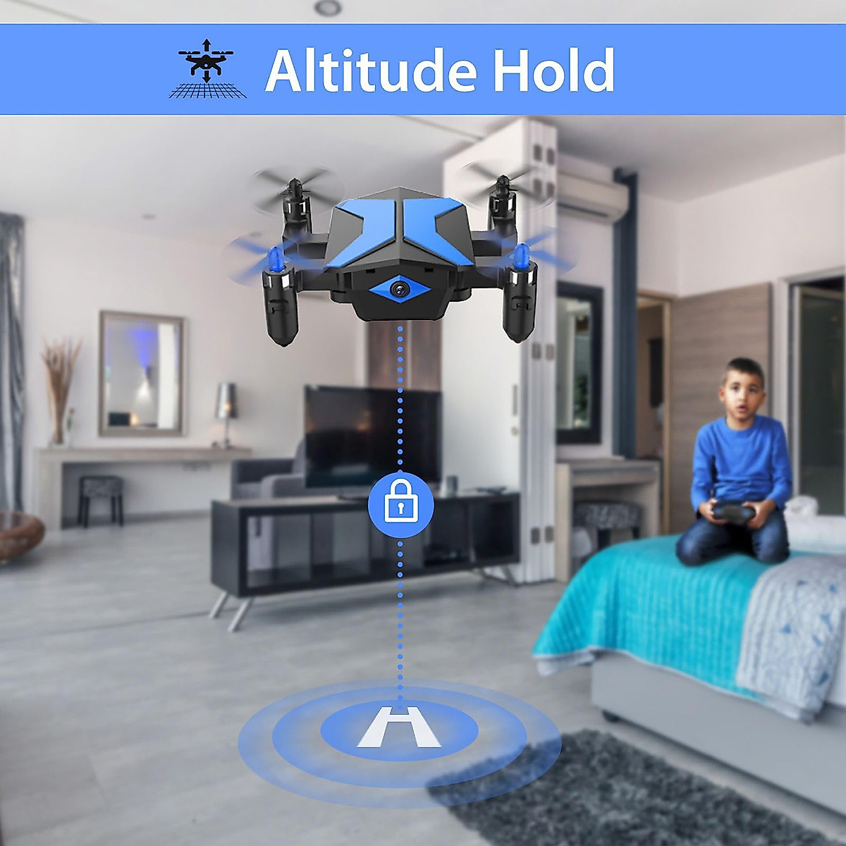 ATTOP Mini Drone for Kids with FPV Camera, Toys Gifts for Boys Girls with Voice Control, 3D Flips, Altitude Hold, Headless Mode, One Key Start, Trajectory Flight, RC Quadcopter Foldable Kids Drone