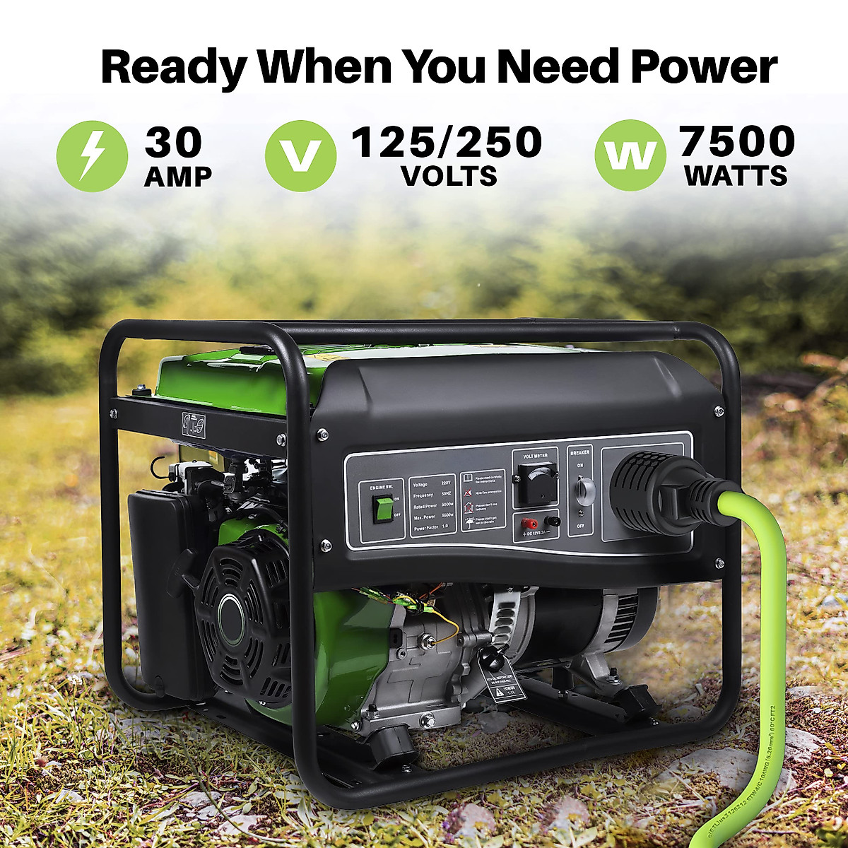 30A Generator Cord and 30A to Duplex 5-20R Outlets