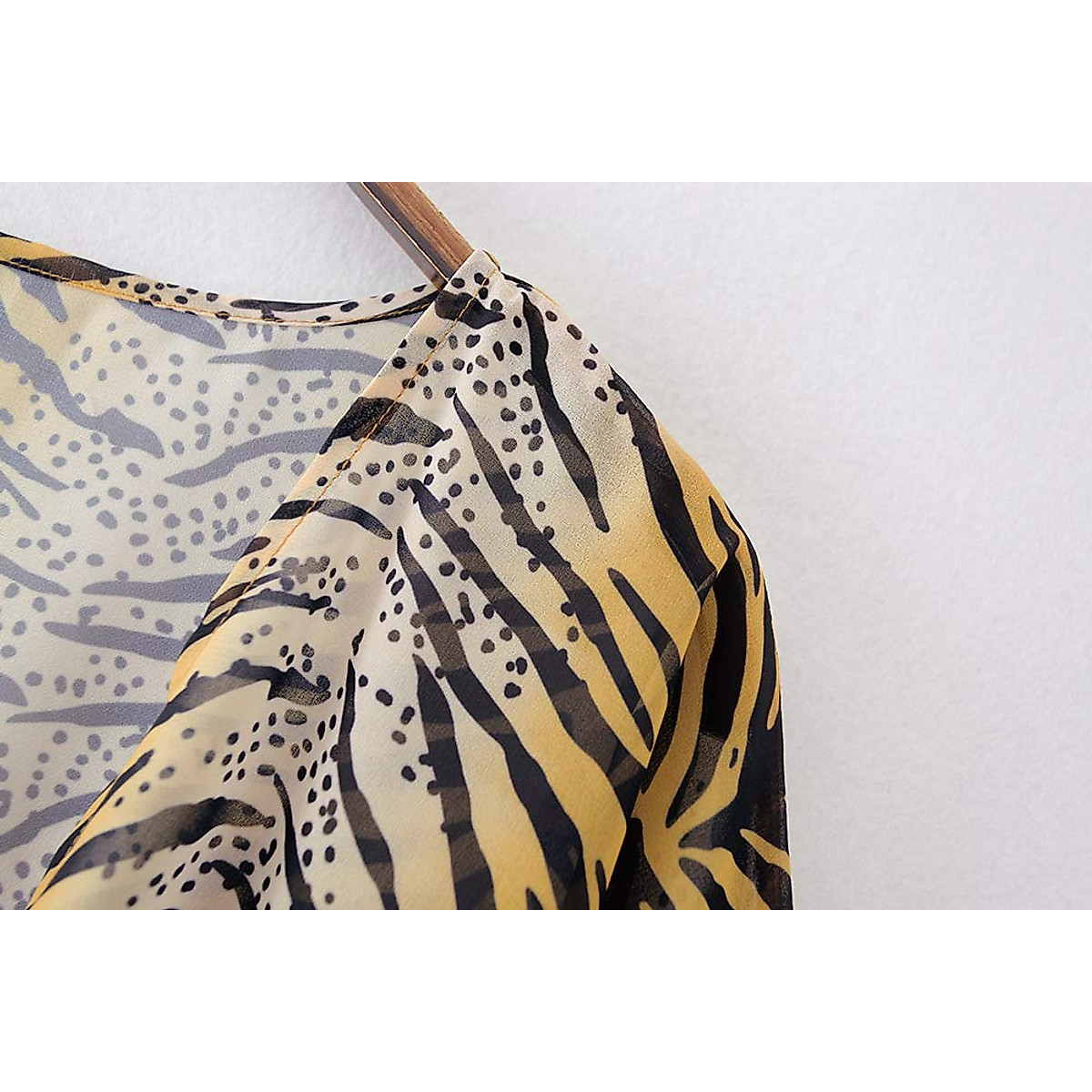 CASURESS Women's Cardigan-Sheer Kimono Loose Summer Floral Print Cover Ups (Large, Type 28)