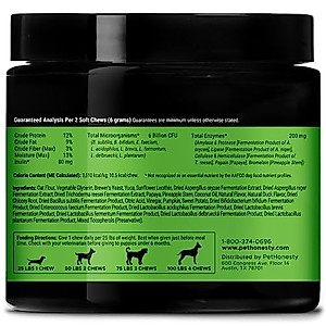 Pet Honesty Probiotics for Dogs - Dog Chew Support Gut Health, Digestive Support, Immunity Health, and Healthy Digestion with Digestive Enzymes - (Duck)