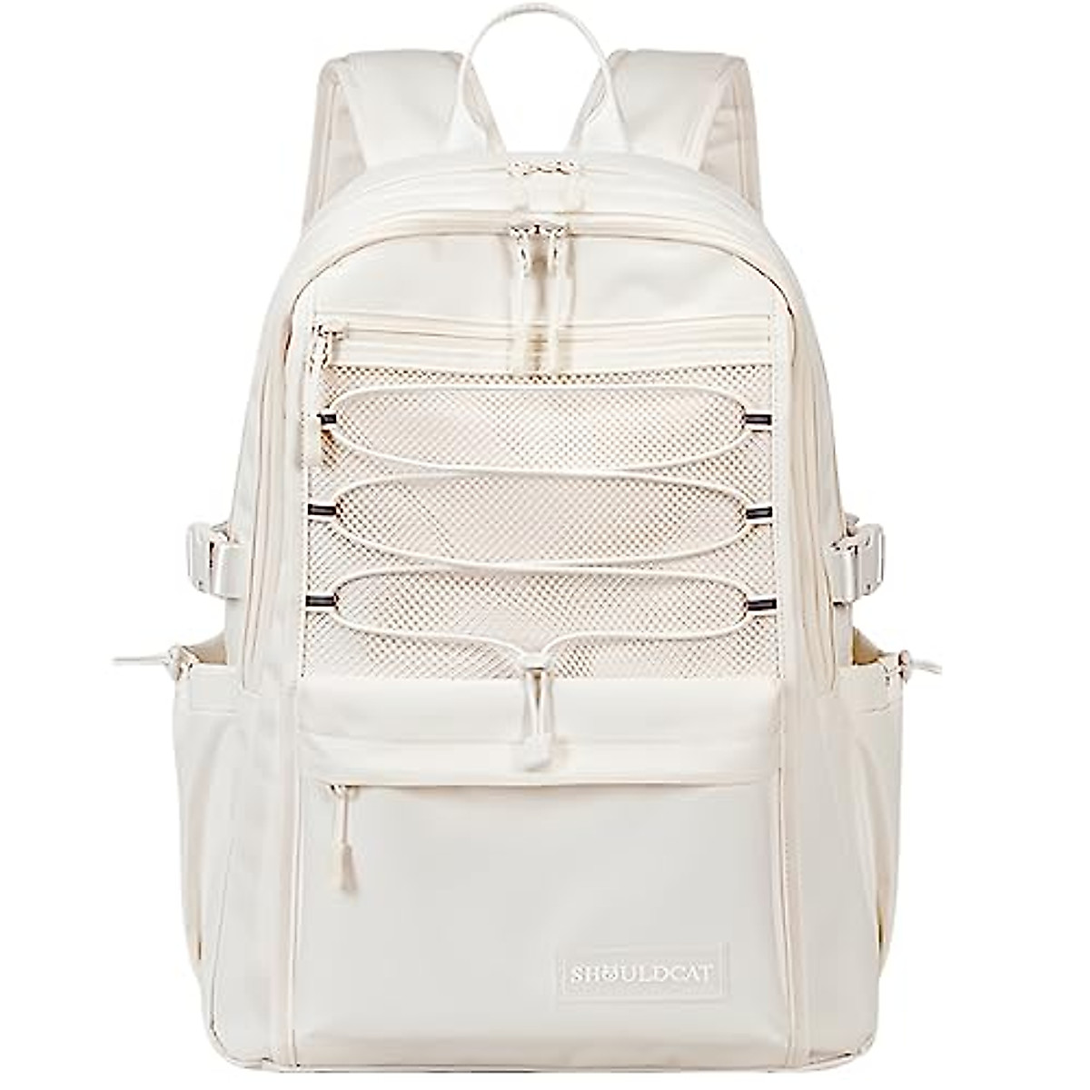 Verdancy Kawaii Backpack for Teens School College Students Travel Checkered Aesthetic Bookbag Schoolbag Casual Daypack (White, Large-Fit 15.6" Laptop)