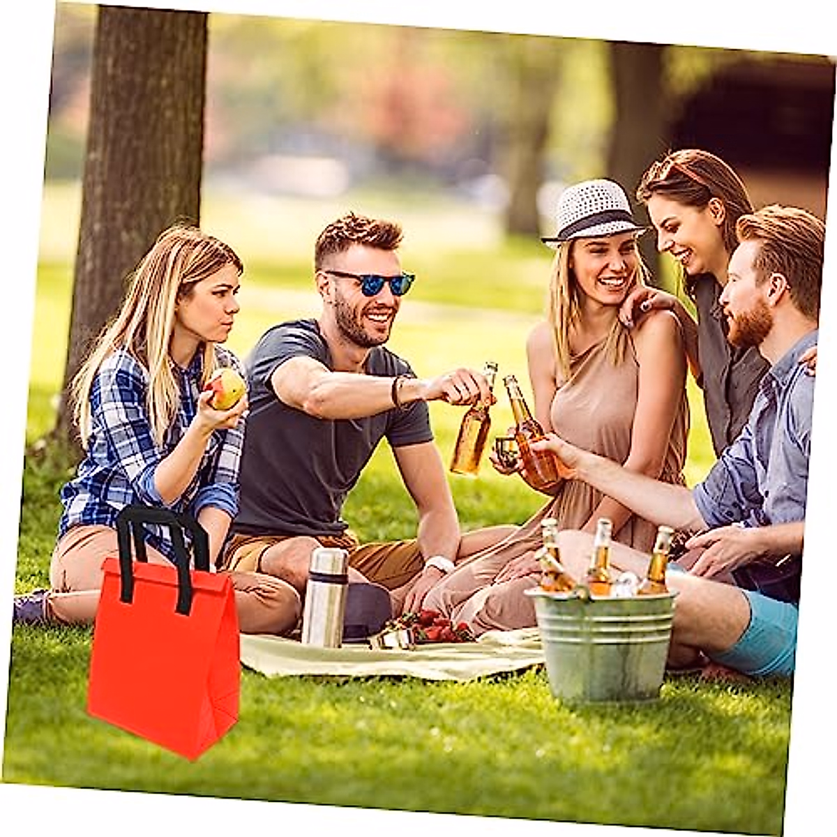 ULTECHNOVO 6pcs Insulation Bags Heat Bags for Food Blank Tote Bags Repisa Drink Delivery Carrier Grocery Bags Seafood Preservation Bag Pizza Delivery Bag Heat Preservation Bag Hot and Cold