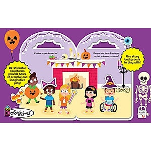 Happy Halloween Colorforms - Reusable Sticker Activity Book Clings For Toddlers, Ages 2-7