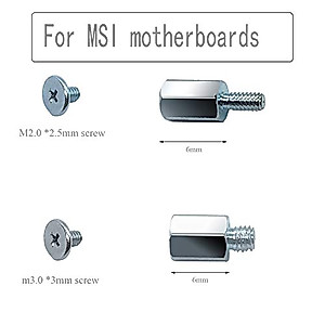 M.2 SSD Mounting Screws Kit for MSI Motherboards (8pcs)
