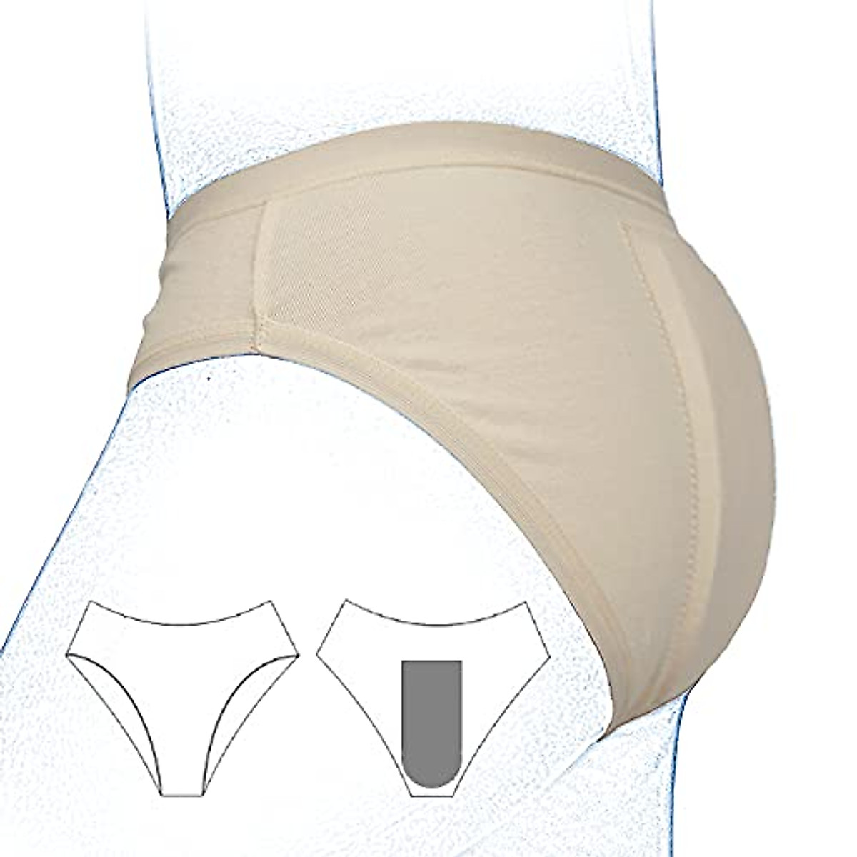 Skating Spirit Padded Figure Skating Competition Underskirt Shorts, Slim Padded Panties, Gel Pad Tailbone Cushion Protective Shorts (Medium)