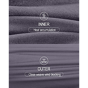 Thermal Underwear for Men, 2 Pack Long Johns Winter Long Underwear Sport Skiing Fleece Lined Base Layer Top and Bottom Set L