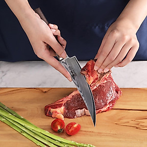 Cangshan HAKU Series 6-Inch Boning Knife with Sheath, Forged X-7 Damascus Steel, 501073