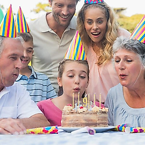 FULANDL 26Pcs Birthday Numeral Candles Set, 10Pcs Number 0-9 Glitter Cake Topper Decoration with 16Pcs Long, Star, Heart Birthday Candles (Gold)