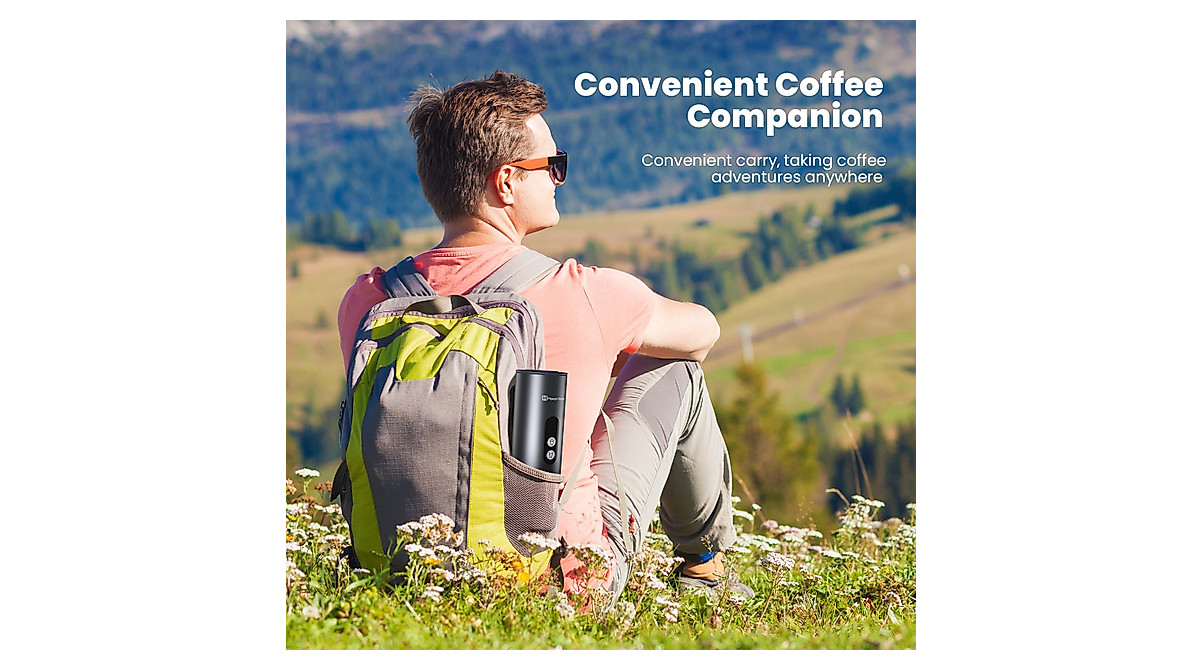 Portable 150W Espresso Maker for Travel & Outdoor Coffee Brewing