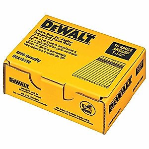 DEWALT Finish Nails, 20-Degree, 1-1/2-Inch, 16GA, 2500-Pack (DCA16150)