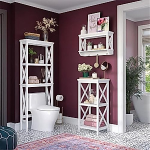 RiverRidge La Crosse Bathroom 3 Towel Hook Wall Shelf