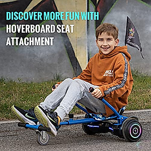 EVERCROSS Hoverboard, 6.5'' Hover Board with Seat Attachment, Self Balancing Scooter with APP, Bluetooth Hoverboards for Kids & Adults