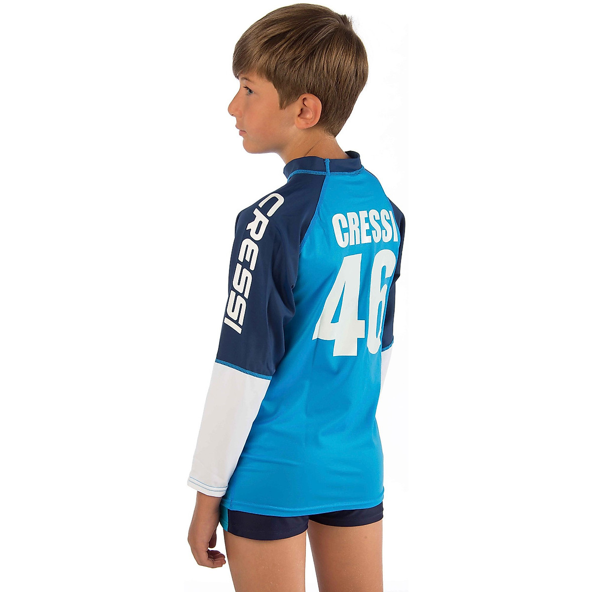 Cressi boys Long Sleeve Rash Guards, Blue, XL 14 15 years US
