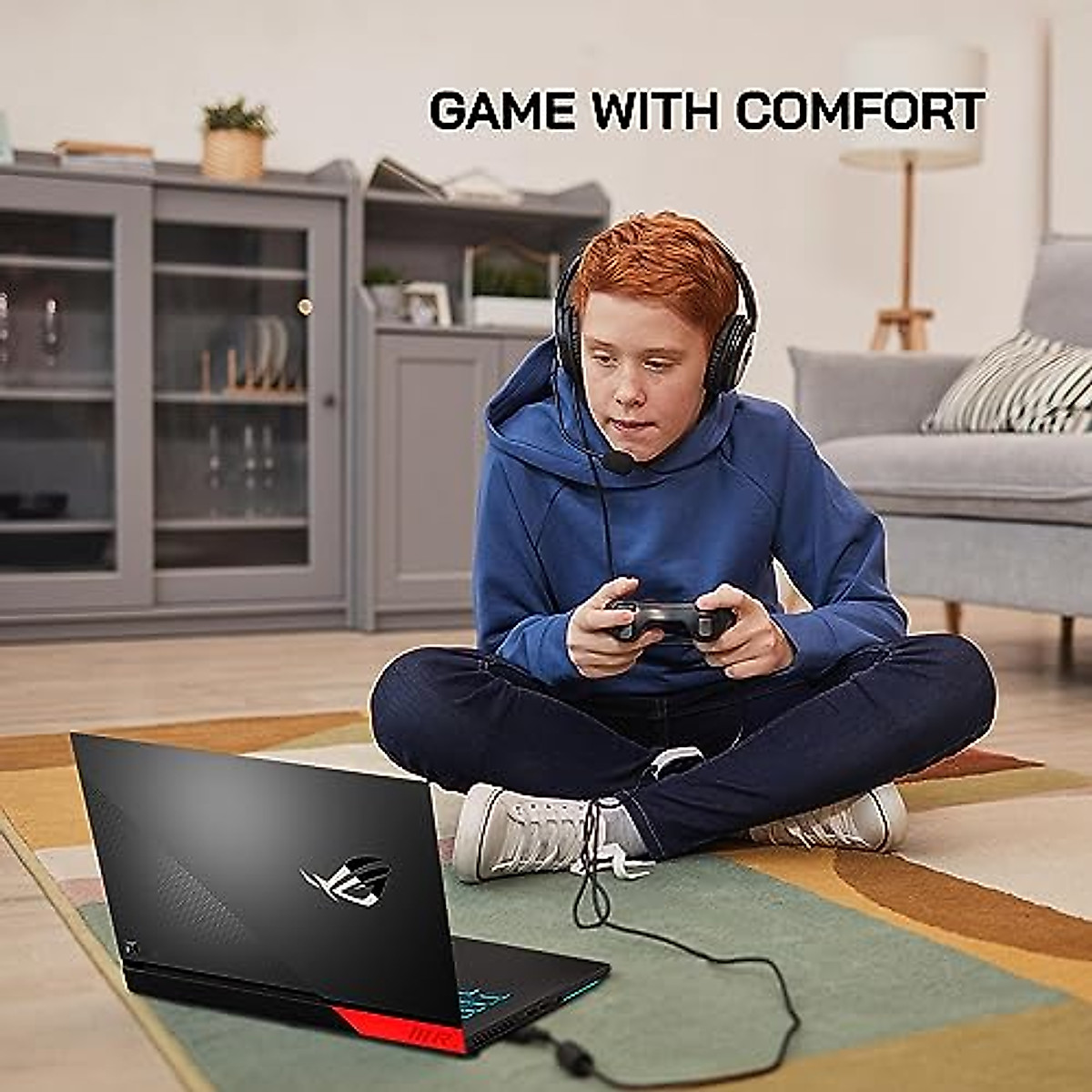 ASUS ROG Strix G15 Advantage Edition Gaming Laptop, 15.6" QHD 165Hz Display, AMD Ryzen 9 5980HX, 32GB RAM, 1TB PCIe SSD, RGB Backlit Keyboard, Radeon RX 6800M, Win 11 Pro, Black, 32GB USB Card
