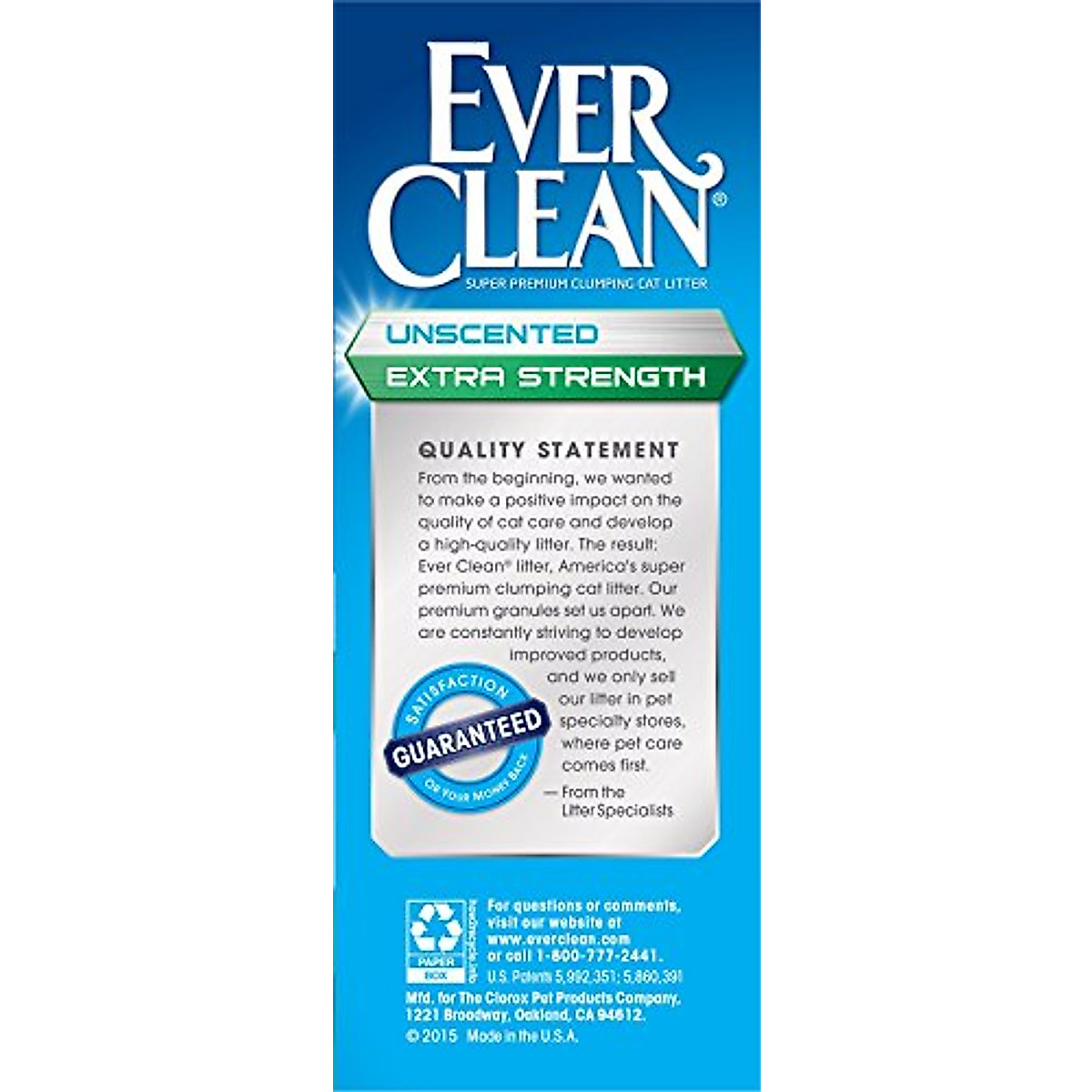 Ever Clean Extra Strength Cat Litter, Unscented, 14-Pound Box