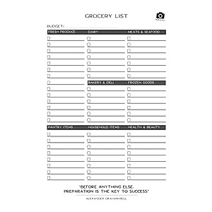 Graceful By Design's Weekly Meal Planner and Grocery List Notebook