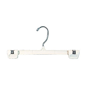 NAHANCO 1686/12 Snap Grip Swivel Hook Skirt/Slack Hanger, 12", Ivory (Pack of 200)