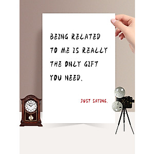 SIMSONN Funny Valentine's Day Greeting Cards with Envelopes, Anniversary card for Wife Husband, Birthday Cards for Brother Sister Relative Bday Card for Cousin Niece