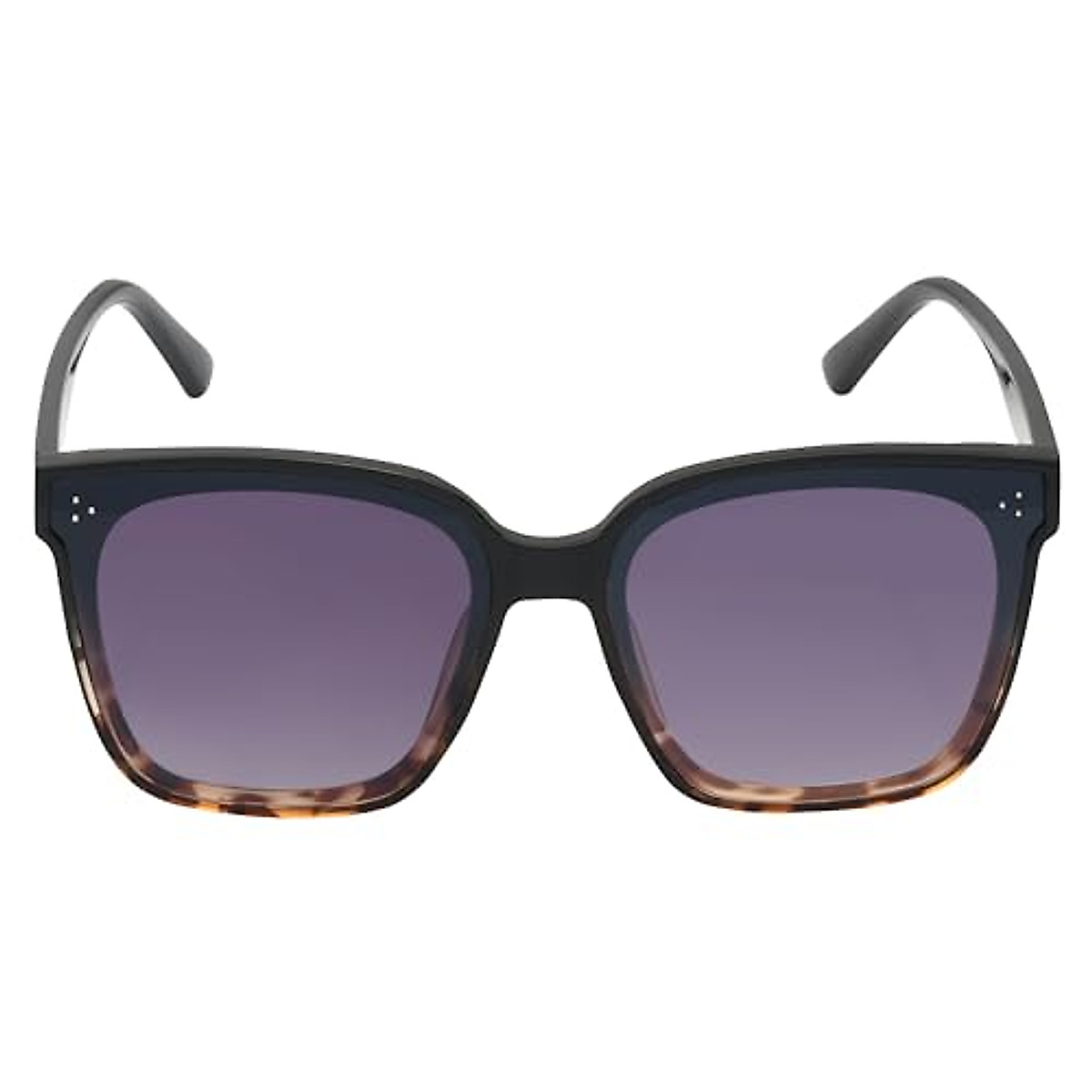 Jessica Simpson Womens J6128 Retro Square Sunglasses With Uv400 Protection. Glam Gifts For Her, 62 Mm, Black Tortoise, 62 Mm US