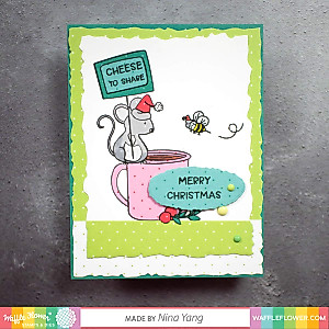 Waffle Flower Deckled Frames Die – 5 Organic Rough Edge Panel Mat Layer Dies That Mimics Handmade Paper or Torn Paper for Natural Themes Like Flowers and Plants.