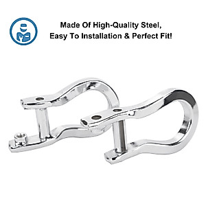ONER Tow Hooks Compatible with 2019 2020 2021 & Newer Chevy Silverado 1500, Replaces # 84280202（Chrome）