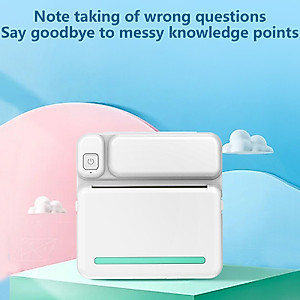 Mini Pocket Sticker Printer Portable Bluetooth Printer with 1 Rolls Paper for Journal, Memo, Photo, DIY Scrapbook