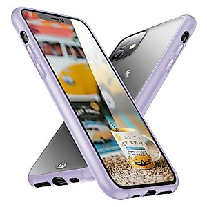 ORIbox for iPhone 11 Case Purple,Translucent Matte case with Soft Edges, Lightweight,iPhone 11 Phone Purple Case for Women Men Girls Boys Kids