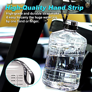 SLUXKE 1 Gallon Water Bottle Portable Water Jug Fitness Sports Daily Water Bottle with Motivational Time Marker,Leak-Proof, Wide Mouth, BPA Free Water Bottles for Sports Gym Fitness Work