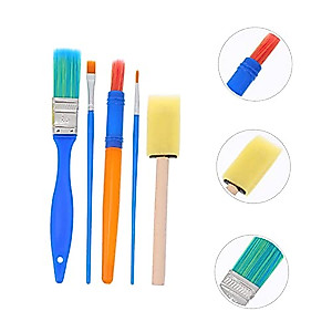 COHEALI 10pcs Sponge Brush Paint Sets Play Set Suit Watercolor Painting Brushes Coloring Tool Sets Painting Sponge Graffiti Brush Painting Brush Round Head The Brush