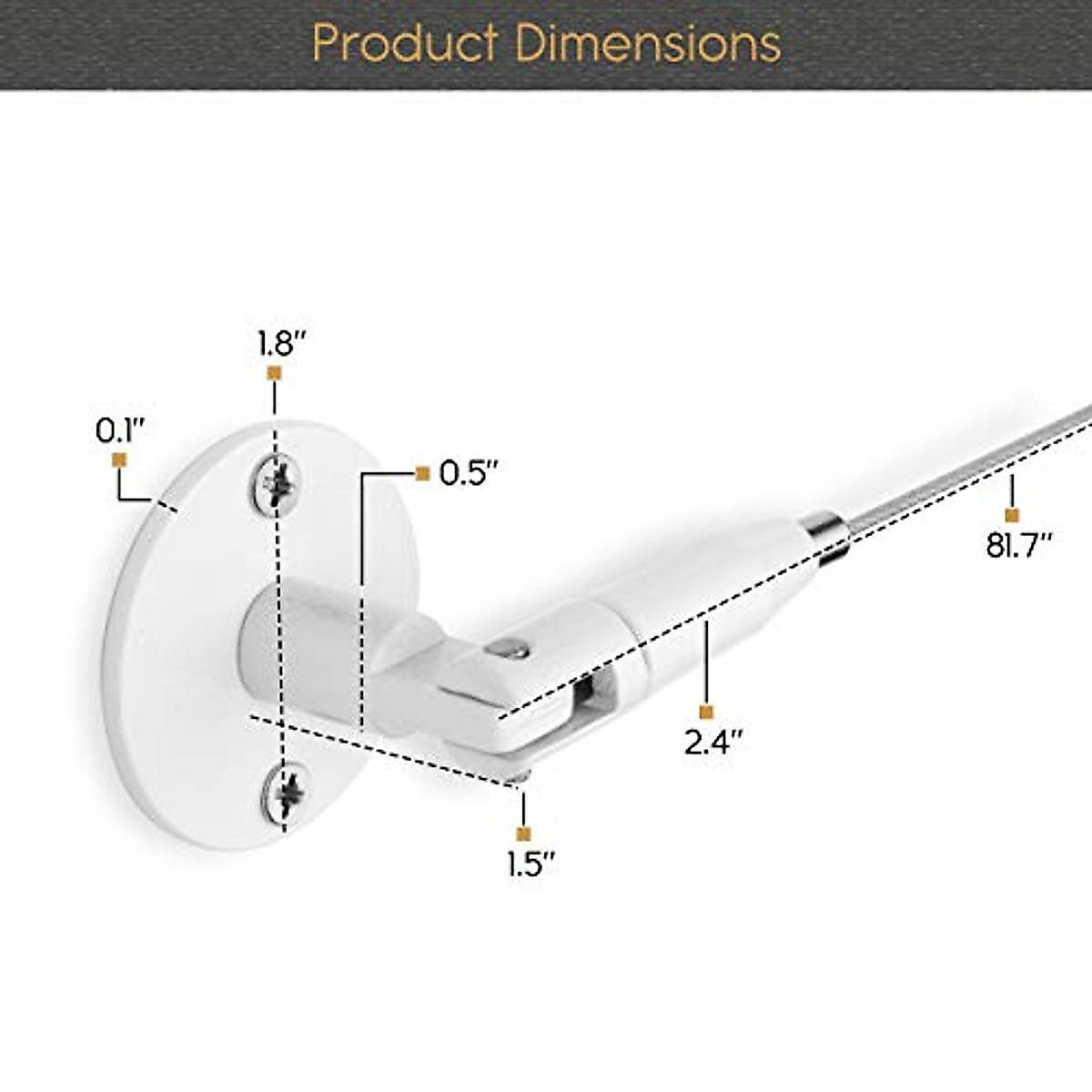 You Have Space TOTART Picture Hanging Kit and Curtain Rod with 18 Clips for Kids Crafts, Artwork, Tapestry, Stainless Steel, White