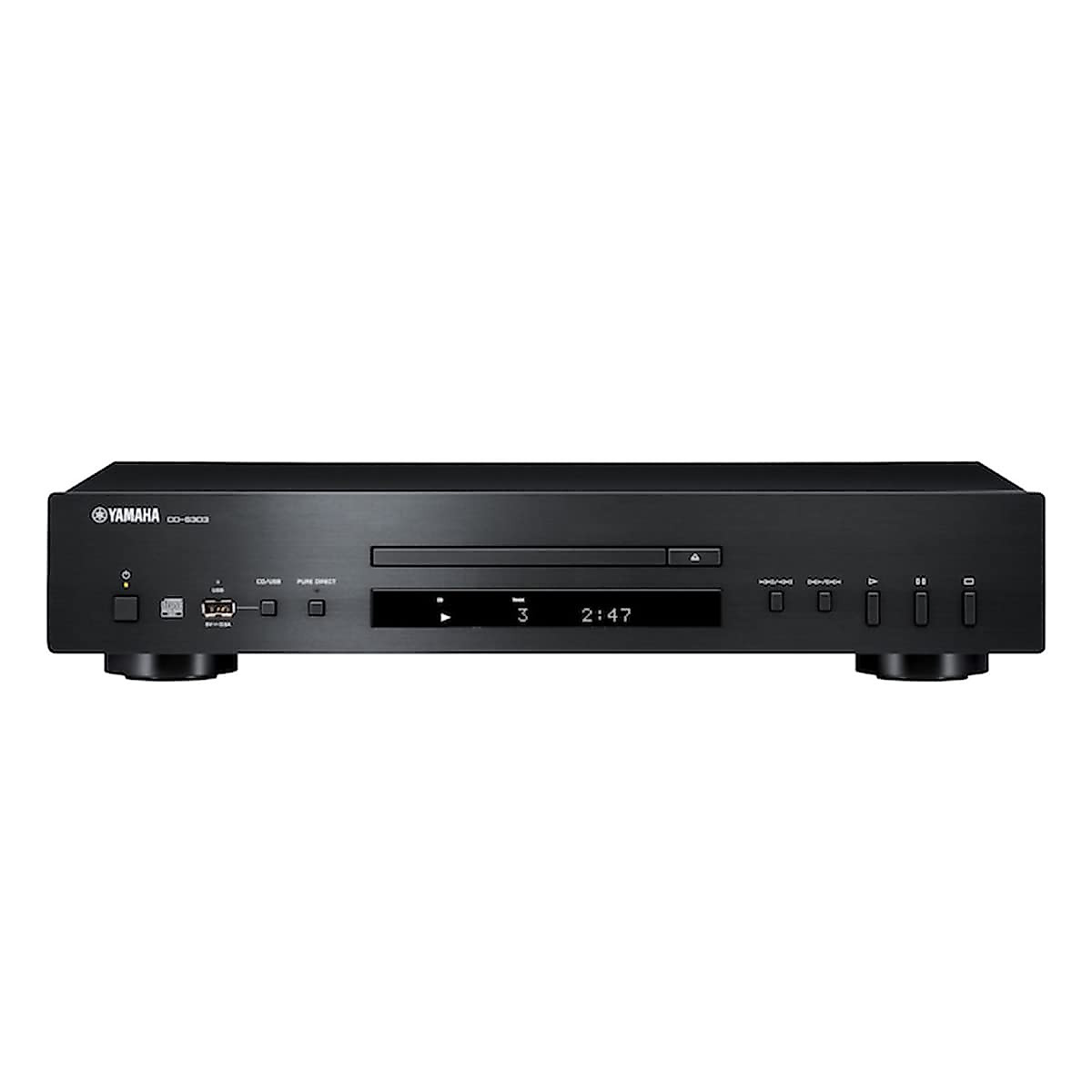 Yamaha CD-S303 Single CD Player, Black
