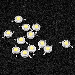LED Chip - 3W High Power - LED Lamp Beads - Light-Emitting Diode Chips SMD - for DIY Lighting Fixtures - DIY Lighting(100 PCS)(White 6000-6500K)