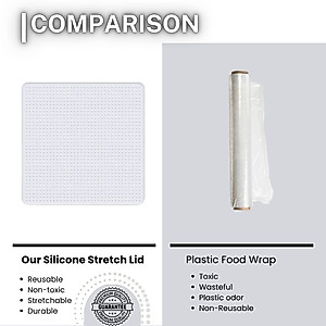 [5 Pieces] Silicone Reusable Microwave Food Cover | Food Storage Silicone Lids | Plastic Wrap For Food | Microwave Splatter Cover | Dishwasher Safe, BPA Free, Non Toxic Kitchen Gadgets