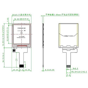 Taidacent 1.8 Incha SPI 128x160 TFT Module 65K Color Can Bus LCD Display Drive Display 51 Single Chip ST7735S TFT LCD Colour Monitor (Plug-in - no Touch)