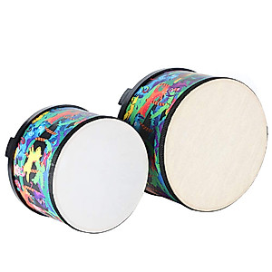 Ubblove Floor Tom Drum for Kids 8 inch Percussion Instrument Music Drum with 2 Mallets for Baby Children Special Christmas Birthday Gift, Black