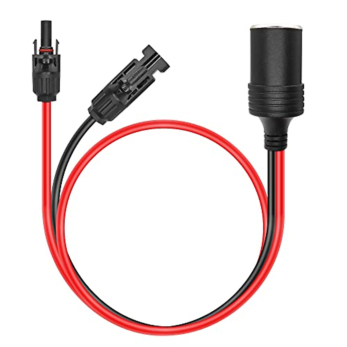 RIIEYOCA Solar Connector to Cigarette Lighter Female,12AWG Cable 12V-24V Cigarette Lighter Female Seat Connect Solar Panel,for Cigarette Lighter Connecting The Device to Supply Power use