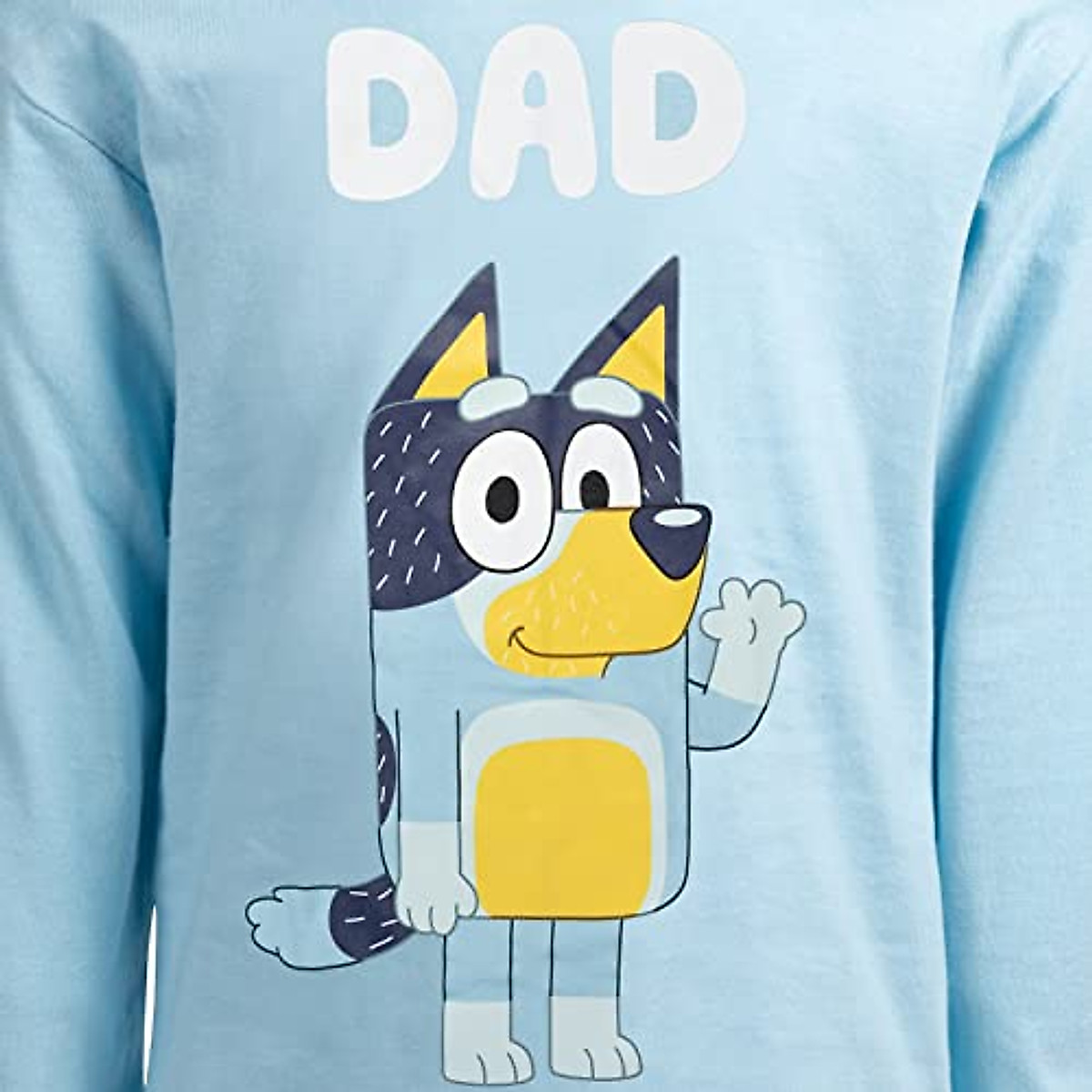 Bluey Dad Mens Long Sleeve Graphic T-Shirt Bandit Large