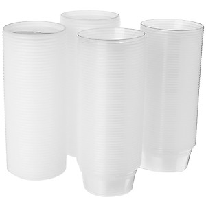 Asporto 12 Ounce To Go Boxes, 100 Microwavable Round Soup Containers - Clear Plastic Lids Included, Do Not Contain BPA, Clear Plastic Soup Containers, Disposable - Restaurantware