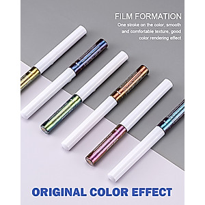 Chameleon Glitter Eyeliner Liquid - 1Pcs Green Metallic High-Pigmented Colored Makeup Glitter Pen for Eye Liner Eyeshadow, Smudge-proof, Ultra-Fine Tip Multichrome Eyeliner, Gift for Women Girl- 02#