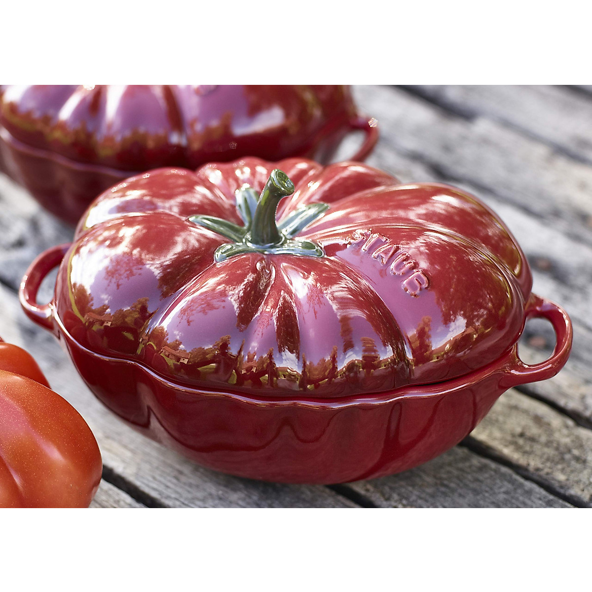 Staub Tomato Casserole 40511-855-0 Enamelled Surface Ceramic