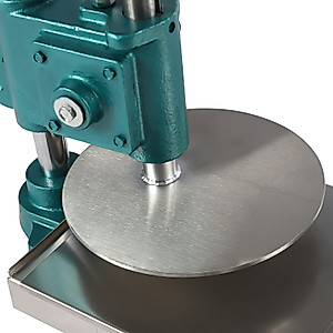9.5" Manual Pizza Dough Press Machine, Household Pizza Pastry, Commercial Chapati Sheet Pizza Crust Press Plate w/ 0.2" Thick Disc, Height Adjustable Pizza Forming Machine (24cm/9.5in)