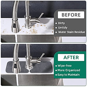 Sink Splash Guard Behind Faucet: LOPNUR Kitchen Faucet Absorbent Mat, Faucet Mat for Kitchen Sink, Microfiber Cloth Faucet Splash Catcher Machine Washable (2 Pack, 17.7''x4.5'')