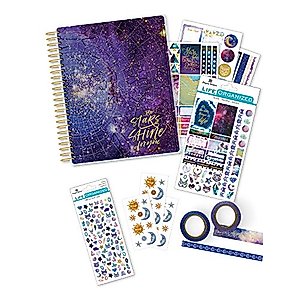 Paper House Productions SET-0010 Stargazer Accessory Bundle-Includes 18 Month Undated Planner 3 Sticker Styles Washi Tape