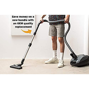 ALL PARTS ETC. Curved Handle Hose Wand, Carpet and Floor Brush Replacement Compatible with Miele Canister Vacuum (Bend End Hose) 5269091