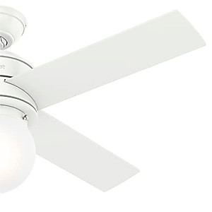 Hunter Fan Company 50275 Hepburn Ceiling Fan, 44, Matte White Finish