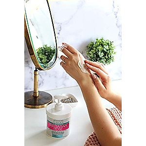 Advanced Clinicals Bulgarian Rose Anti Aging Rescue Cream Face & Body Moisturizing Skin Care Lotion, Brightening Skincare Moisturizer For Dry Skin, Age Spots, & Improving Skin Radiance, Large 16 Oz