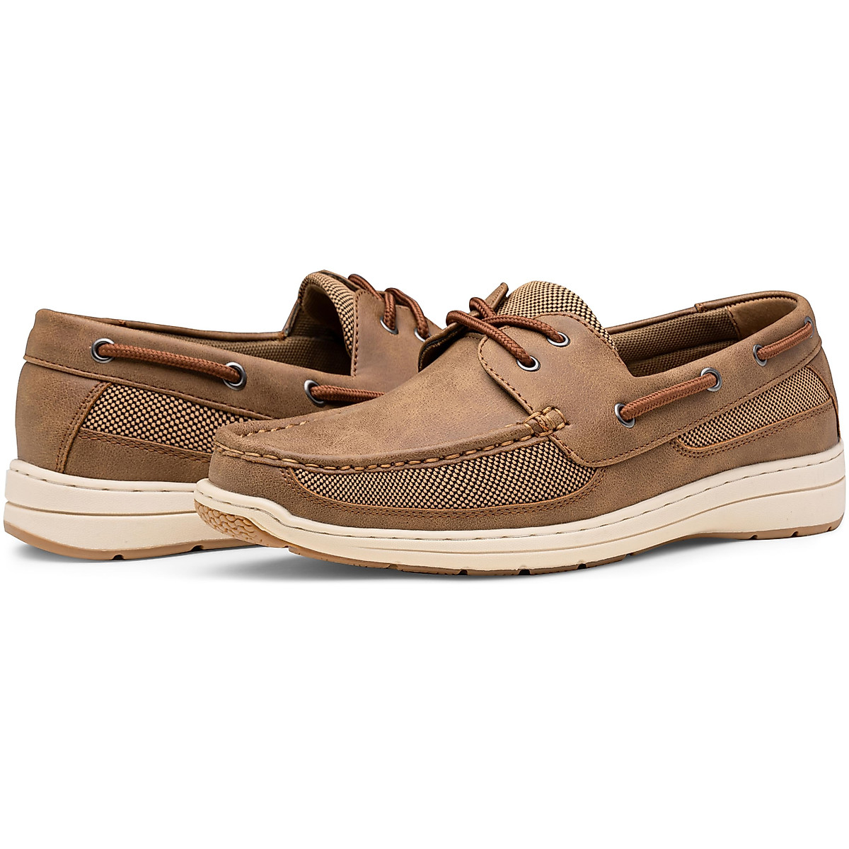 Vostey Men's Boat Shoes Slip On Stylish Casual Loafers Shoes(BMY3003 tan 10)