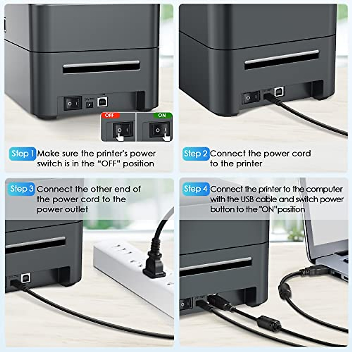 iDPRT Bluetooth Label Printer - 2022 Ultra Fast Thermal Label Printer with APP, Wireless Label Maker for 1"-3.15" Width Barcode, Address, Mailing, Filling etc, Support Windows, Mac, iOS& Android