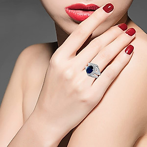 Uloveido 925 Sterling Silver Infinity Bypass Wedding Engagement Ring Guard Enhancer With Cubic Zirconia 2pcs/ SetY1516 (Size 7)